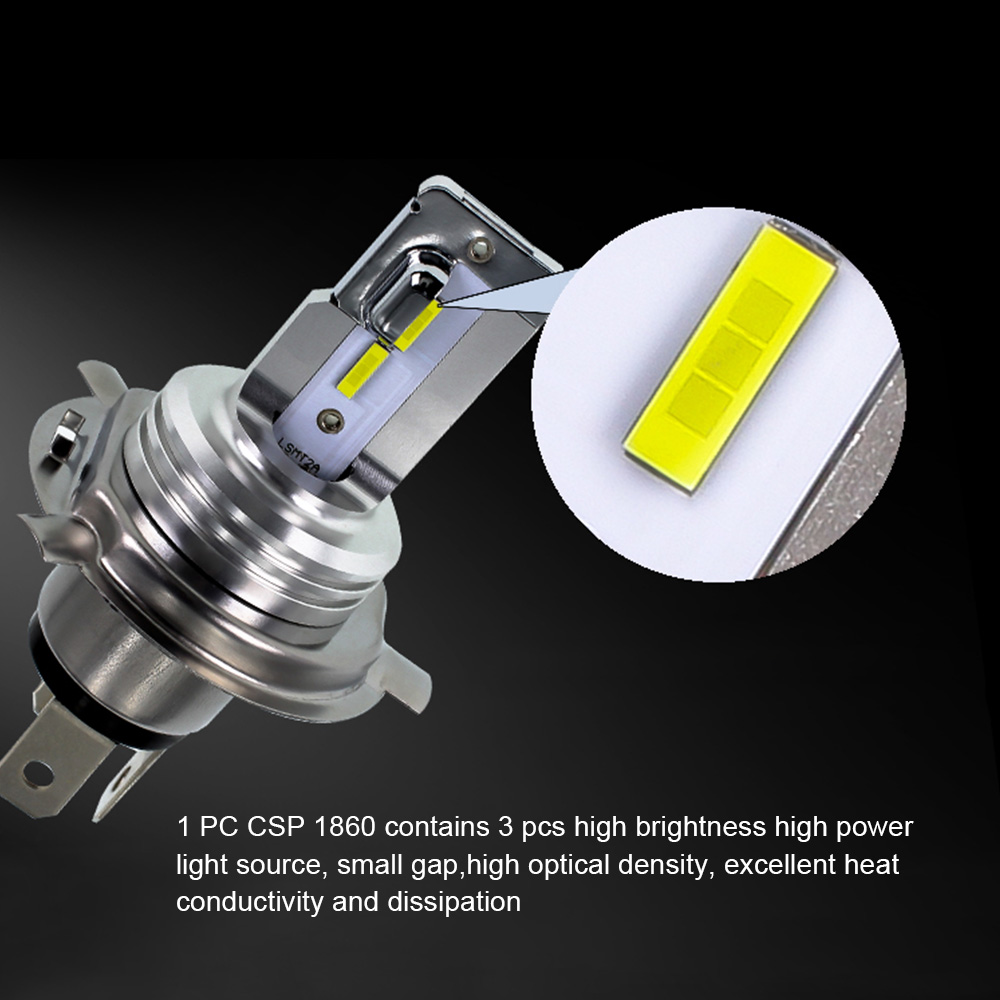 2x h4 hs1 LED HeadLight Hi/Low Beam Bulb Weiß Lampe Motorrad UTV ATV ...